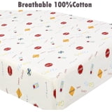 Danica 100% Cotton Fitted Baby Crib Sheet 3 Pack for baby Boys Girls ...