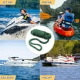 Boat Dock Lines 3/8'' x 15' Double Braided Nylon Green 4 Pack with Loop ...