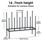 Urban Deco Modern Black Metal Free Standing Boot Shoe Rack Organizer ...