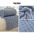 Blue Fleece Blanket Soft Velvet Throw Blanket With Double Sided Edging ...