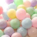 100 Pack 10 Inch Thick Mixed Color Balloon, MultiColored Big Macaron ...