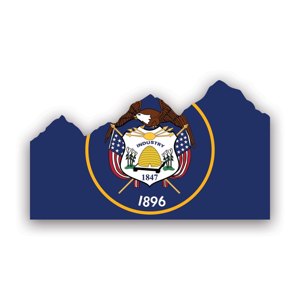 Utah State Rocky Mountains Sticker Decal - Self Adhesive Vinyl ...