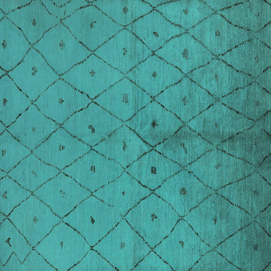 Ahgly Company Machine Washable Indoor Square Solid Turquoise Blue ...