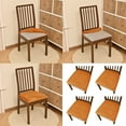 4 Piece Velvets Fabric Seat Covers Tear Elastic Easy Fitting Dining ...