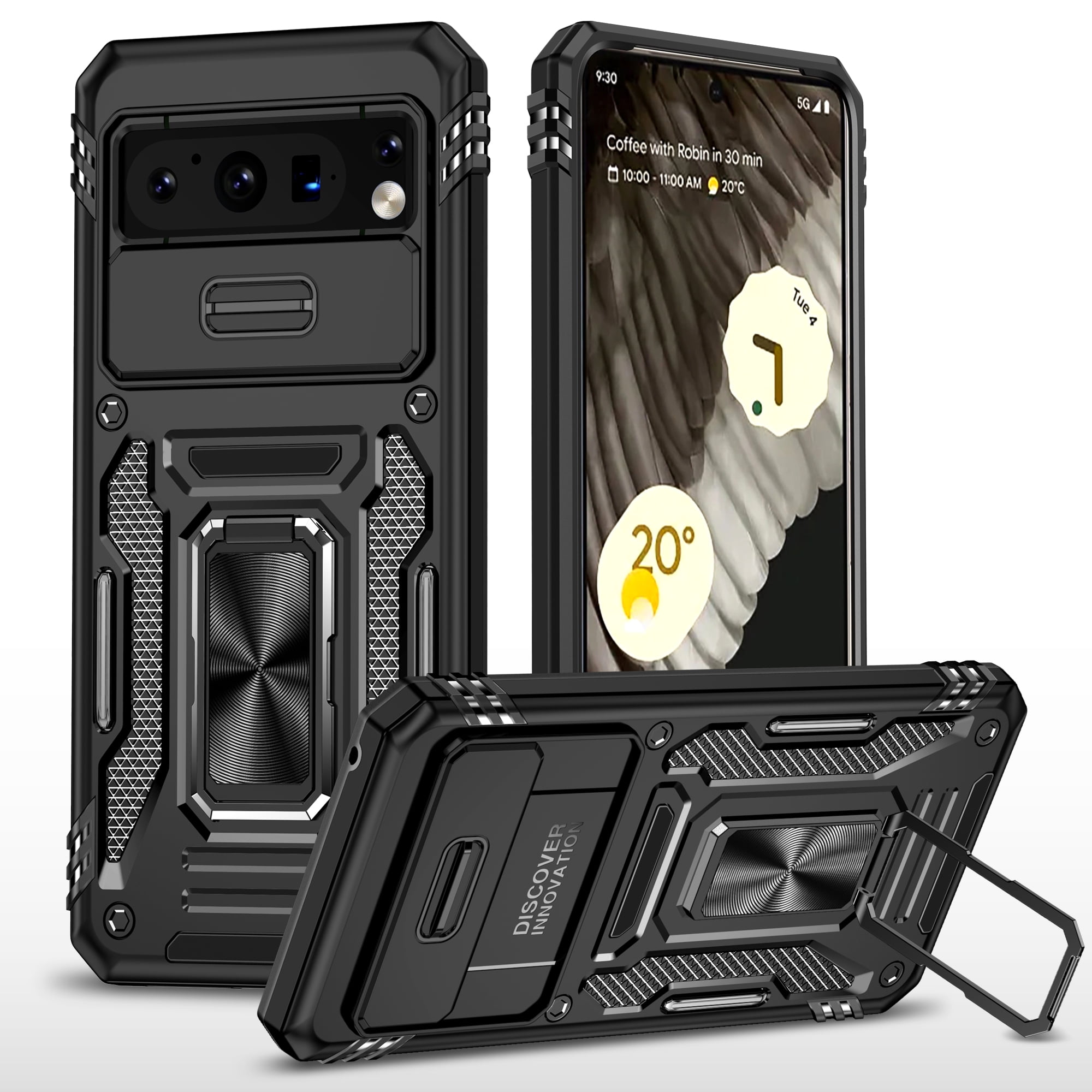 Feishell Case for Google Pixel 8 Pro Camera Lens Slide Protection Cover ...