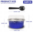 50Pcs Mini Aluminum Foil Cupcake,5oz Baking Cups with Lids,Mini Cake ...