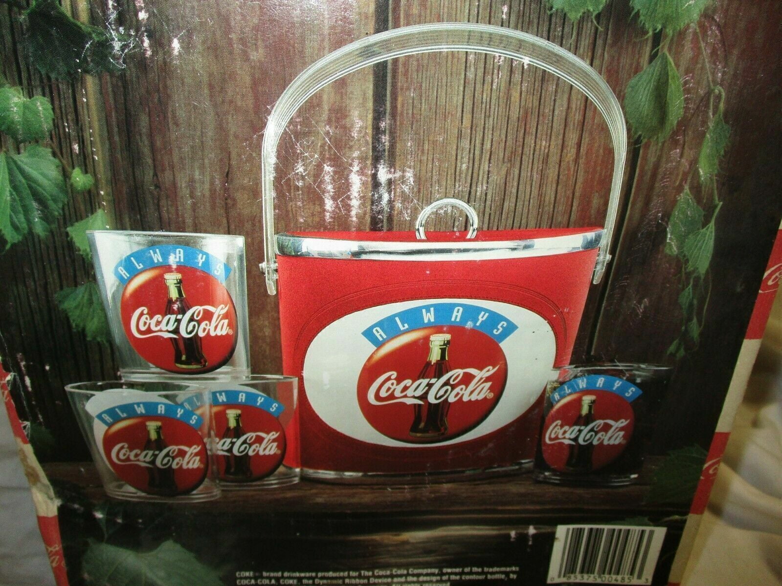 Coca Cola 5pc. Drinkware Set Ice Bucket & Tumbler Set New Old Stock ...