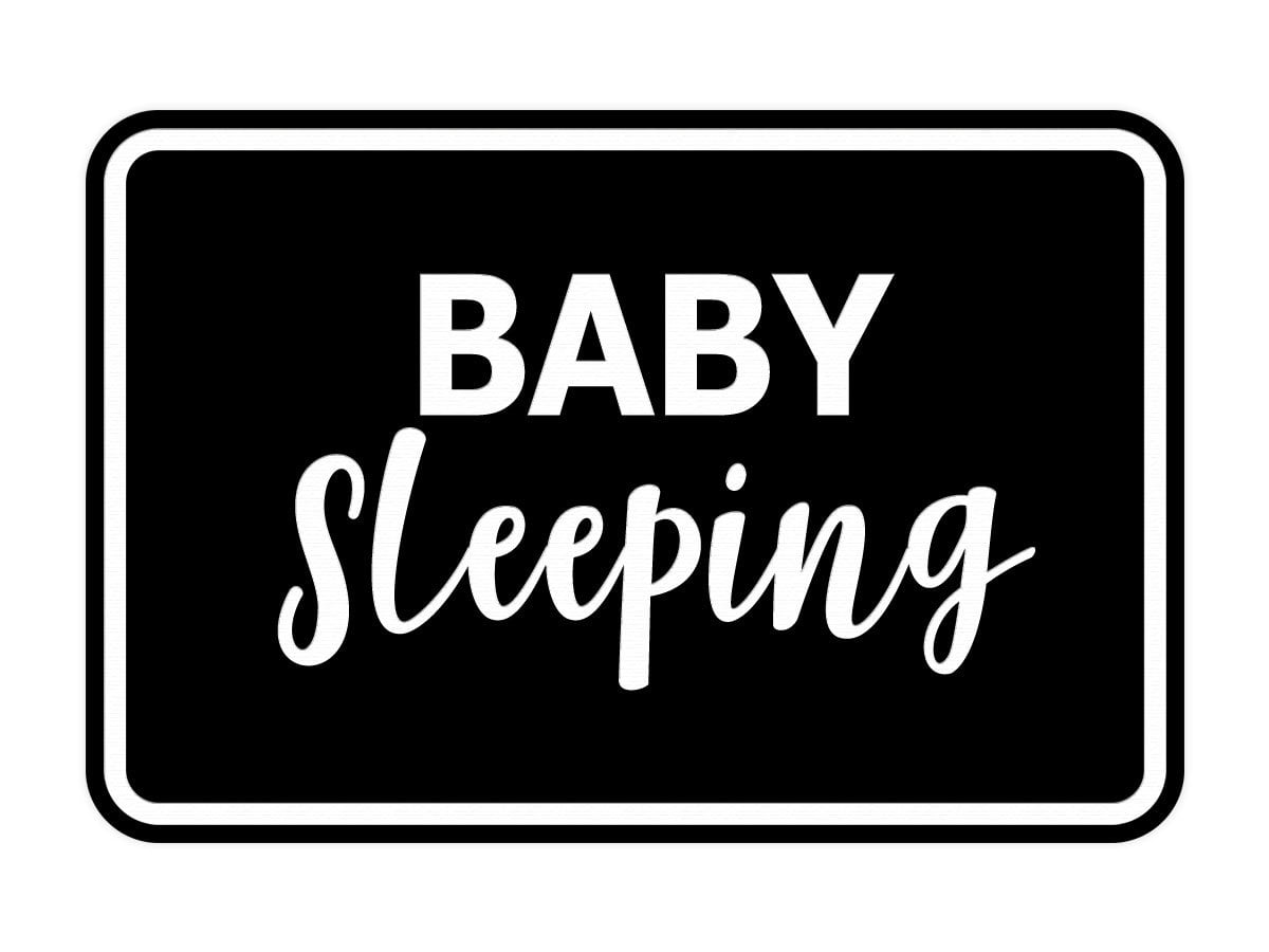 Signs ByLITA Classic Framed Baby Sleeping Sign (Black) - Large ...
