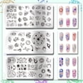 1Set Stainless Steel DIY Nail Art Templates Template Tool Rectangle ...