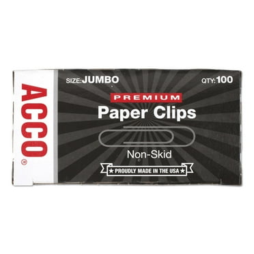 ACCO Premium Paper Clips, Smooth, #1, Silver, 100/Box, 10 Boxes/Pack ...