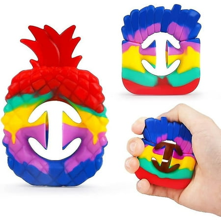 Swhyv Snappers Fidgets Toy - 2 Packs Rainbow Fidget Toy For Kids Adults ...