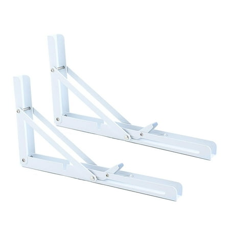 DOLITY 2Pcs Folding Shelf Brackets Space Saving Heavy Duty Triangle ...