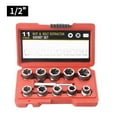 10/11pcs 1/2 Broken Bolt Extractor Socket Set Nut Remover Drive ...