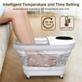 H&B Luxuries Collapsible Foot Spa Massager with Heat, 6 Rollers, LED ...