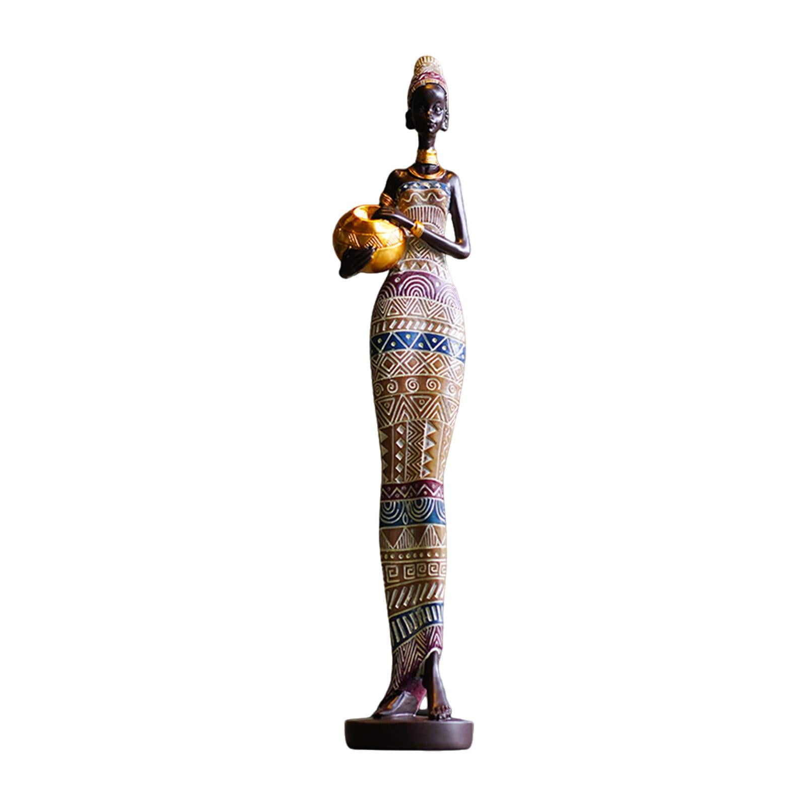 Women Figure Statue Tribal Lady Sculpture Modern Home Decor African ...