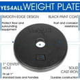 Yes4All 20 lbs Standard Weight Plates, 1 inch Cast Iron, Black, Single ...