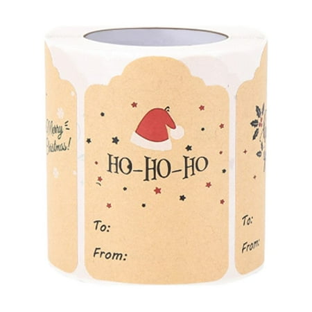 Christmas Gift Tag Stickers 300 Pieces Label Sticker Christmas Theme ...