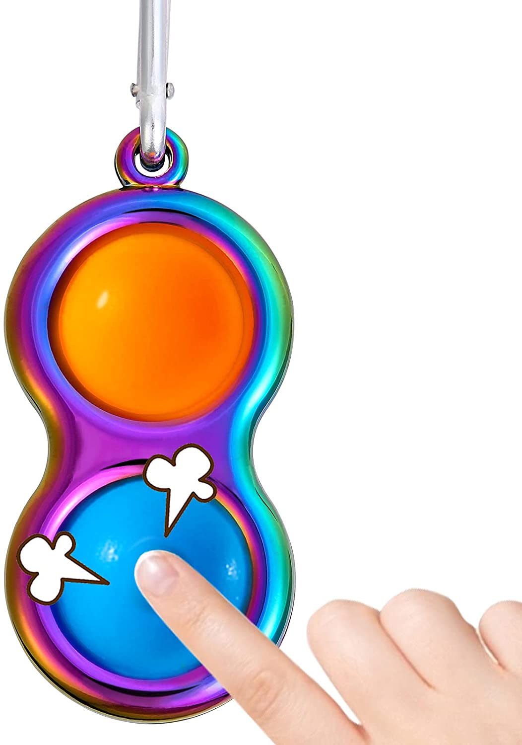 CPDD Fidget Toy,Mini Push Bubble Fidget Toy,Keychain Fidget Pack,Metal ...