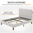 Topeakmart Queen Size Upholstered Platform Bed With Built In Usb Ports