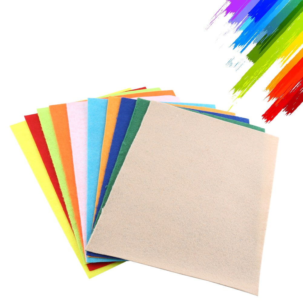 Kritne Colorful Felt, Craft Felt, 10pcs Mixed Colors Nonwoven Fabric ...
