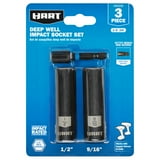 HART 3-Piece Deep Well Impact Socket Set - Walmart.com