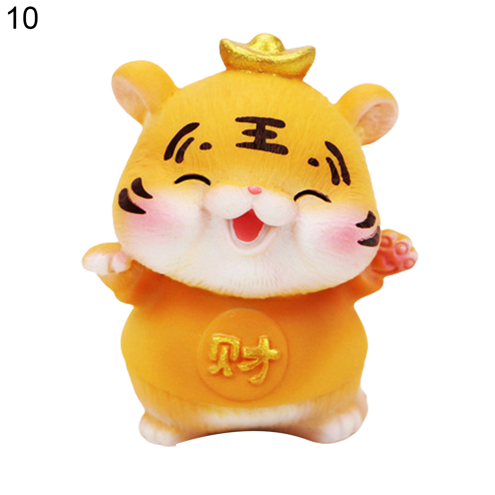 Grandest Birch Cartoon Tiger Miniature Resin Portable Mini Tiger Figure ...