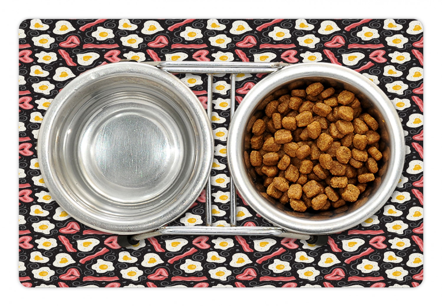 Bacon Pet Mat for Food and Water, Yummy High Protein Breakfast Concept ...
