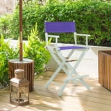 "24" Director's Chair White Frame-Purple Canvas" - Walmart.com