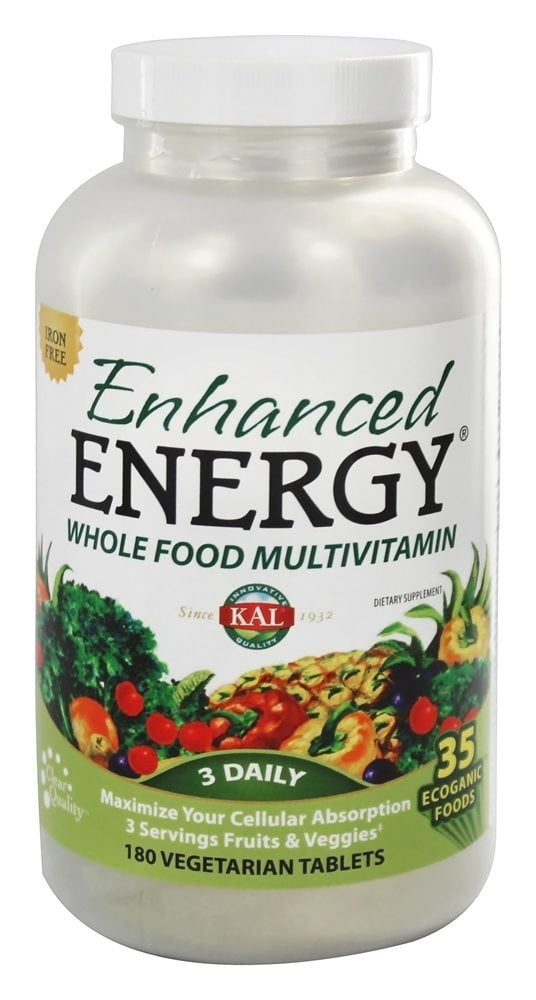 KAL Enhanced Energy Multivitamin | Whole Food Based Vitamins & Minerals ...