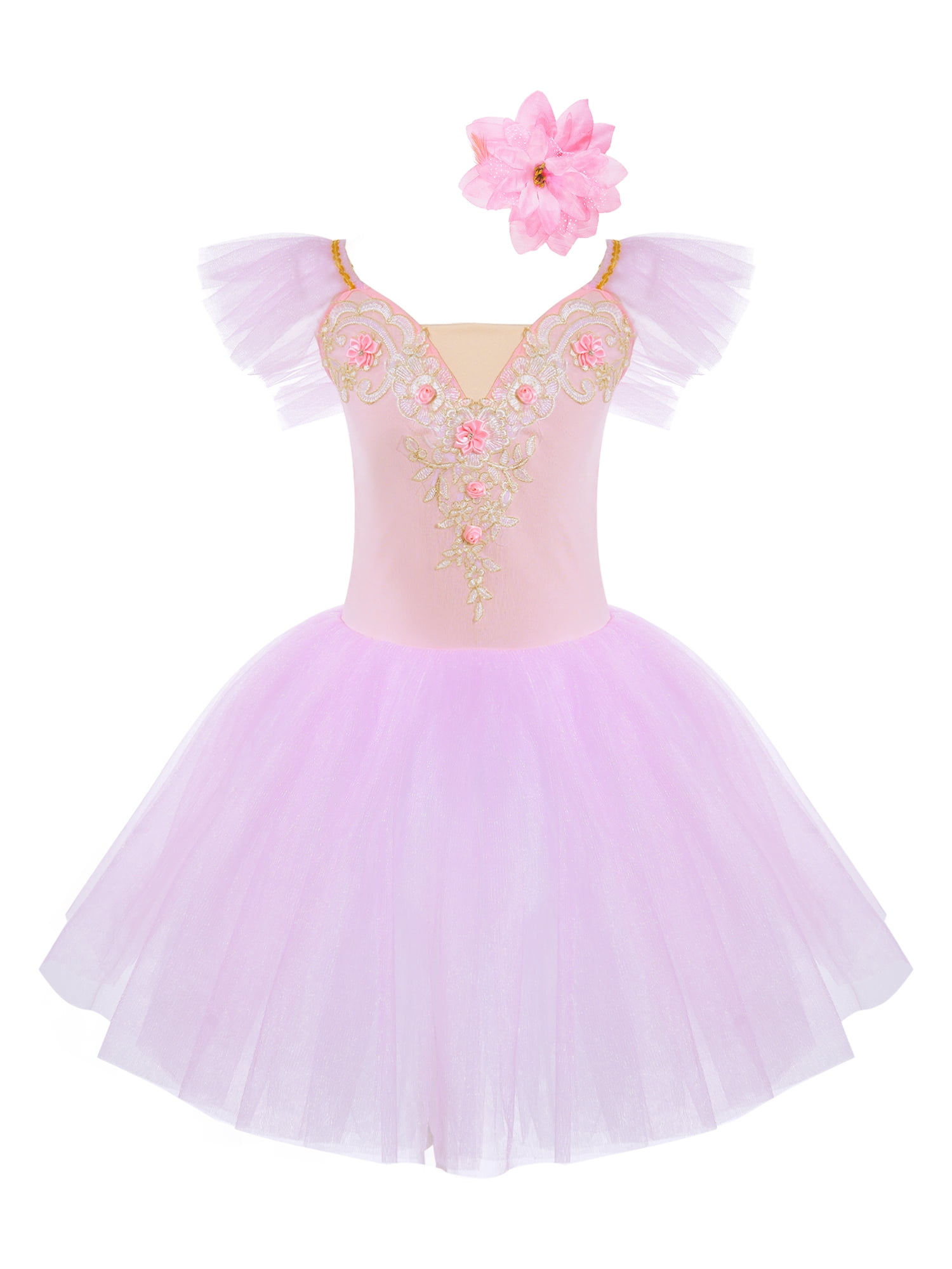 CHICTRY Little Girls Ballerina Tutus Mesh Dress Dance Costume Spaghetti ...