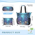 Beach Tote Bag with Waterproof Wet Pocket & Detachable Pouch for Pool ...