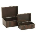 Vintage Appeal Wood Leather Box Set Of 2 - Walmart.com