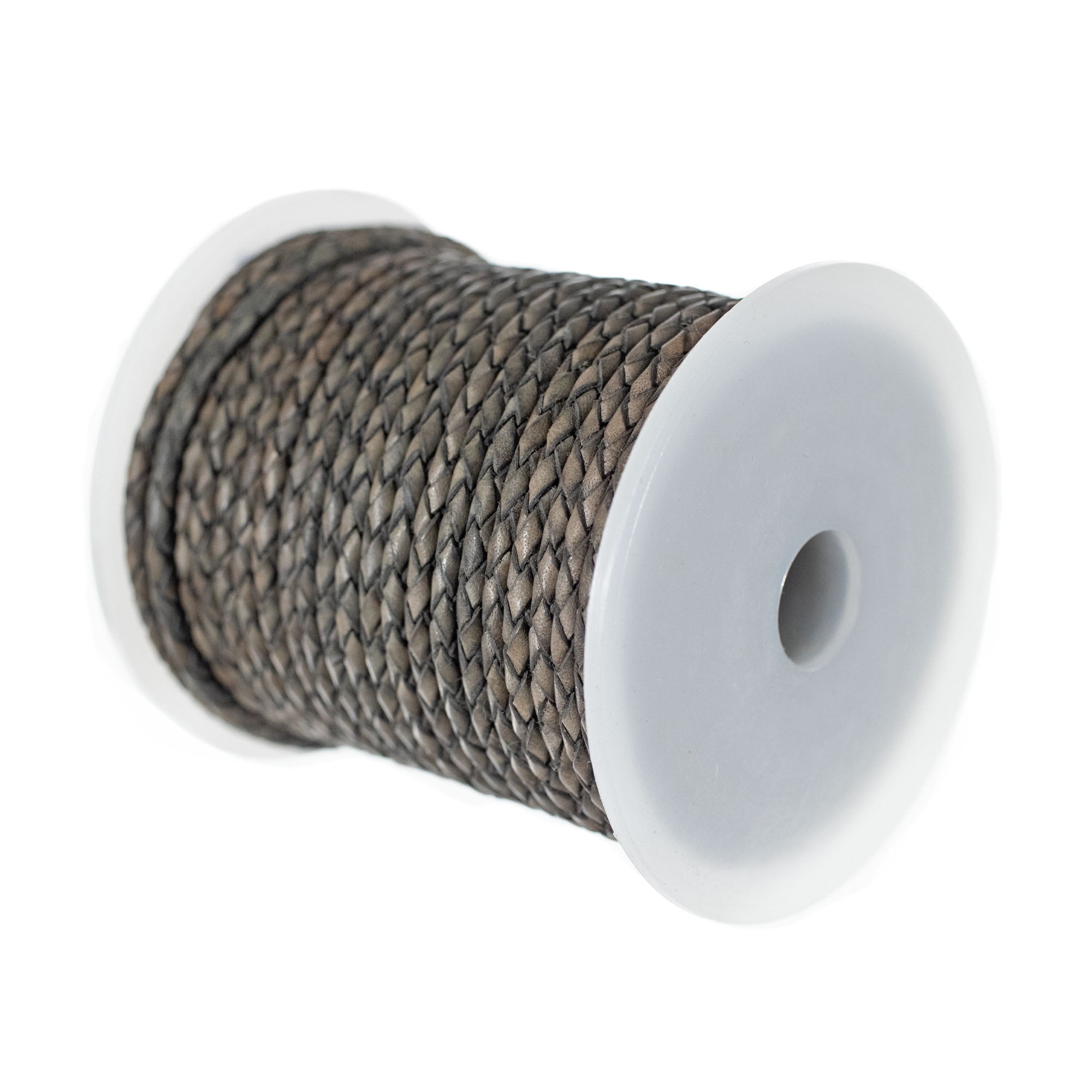 Craft County Round Braided Leather Crafting Cord - 3mm or 5mm Diameter ...