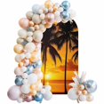 6FT Arch Backdrop Covers, Beach Sunset Wedding Arch Cover Stretchy ...