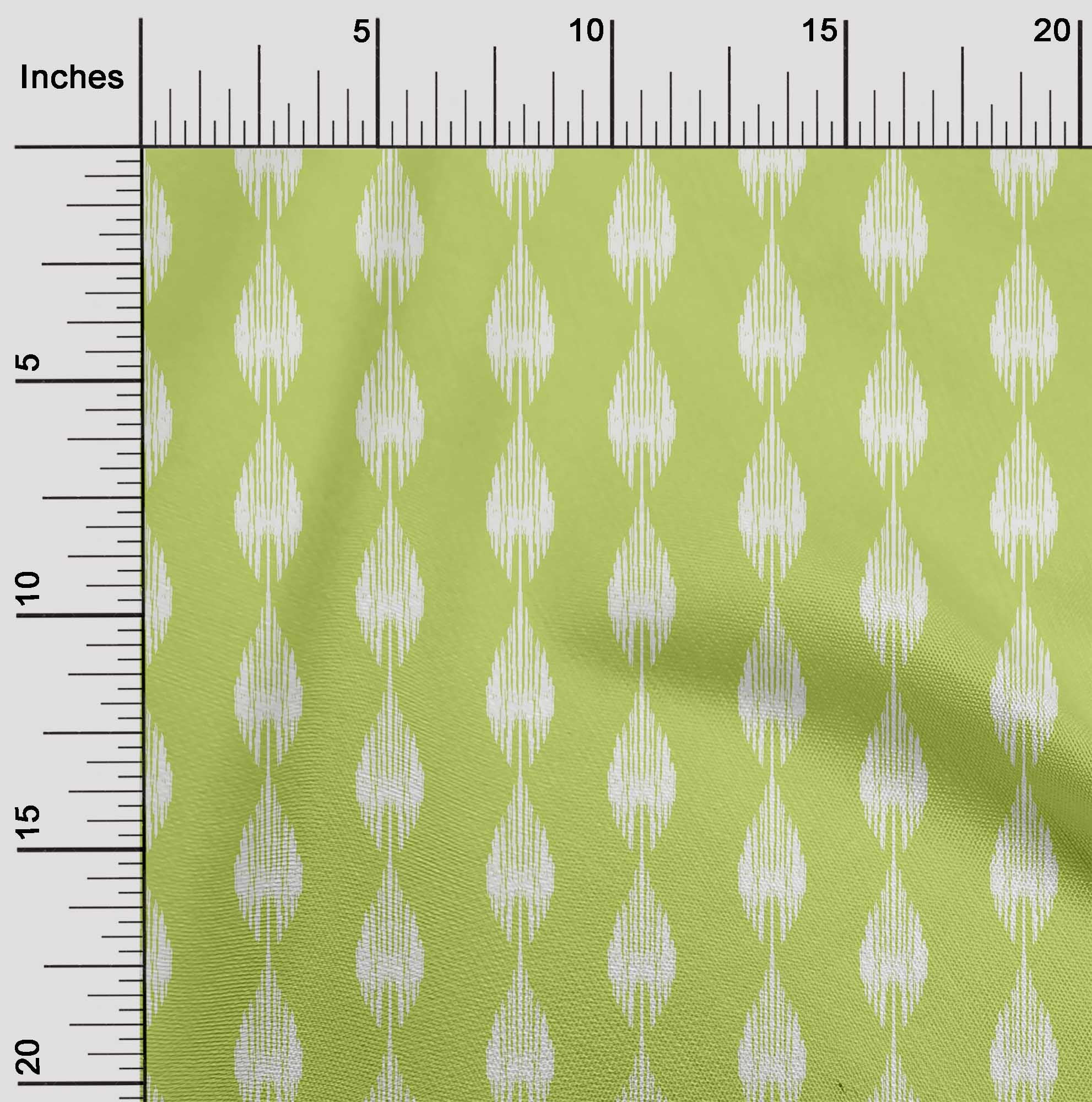 oneOone Organic Cotton Poplin Twill Fabric Stripe Ikat Print Fabric By ...