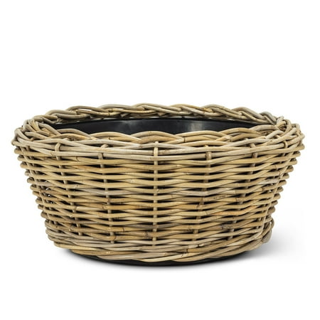 Set of 12 Extra Large Round Low Woven Planter | Walmart Canada