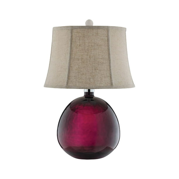 Burgundy Glass Table Lamp - Walmart.com - Walmart.com