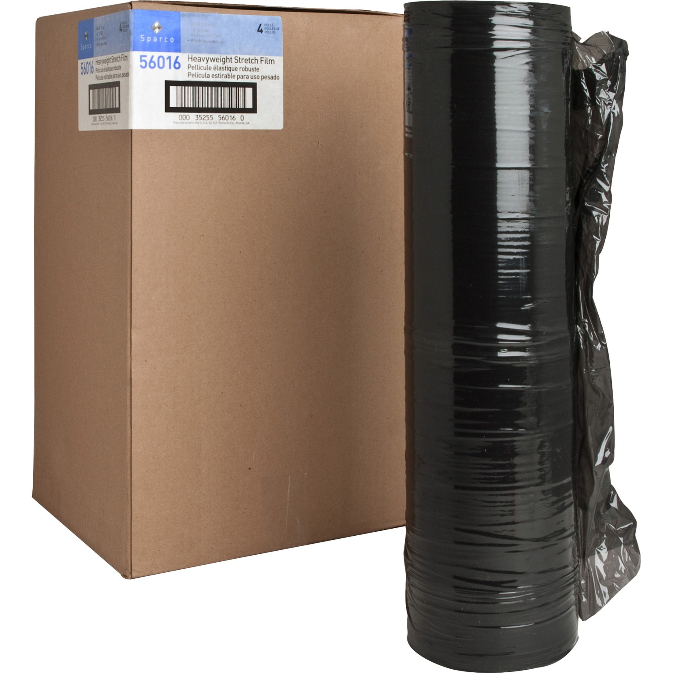 Sparco, SPR56016, Heavyweight Black Stretch Film, 4 / Carton, Black ...