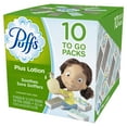 Puffs Plus Lotion Facial Tissues, 10 To Go Packs, 10 Tissues per Pack ...