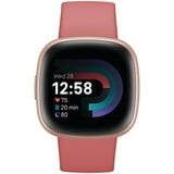Fitbit Versa 4 Fitness Smartwatch - Pink Sand/Copper Rose Aluminum ...