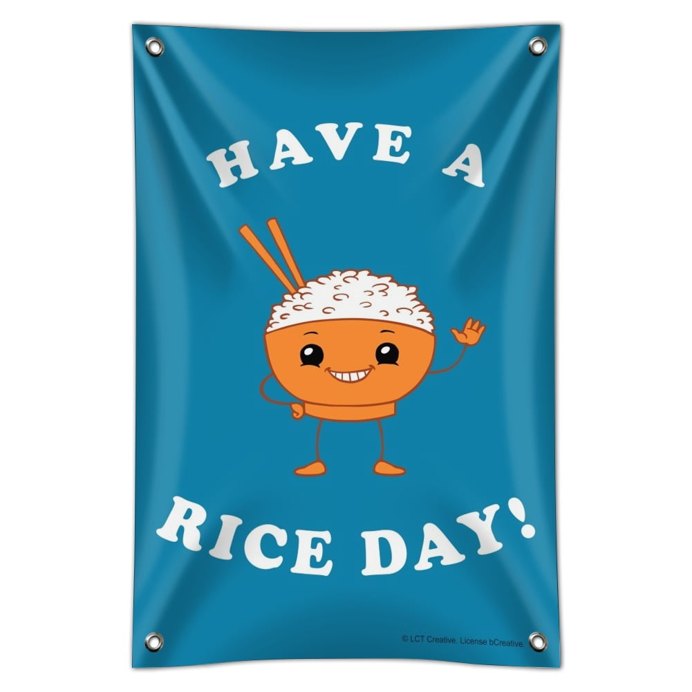 Have a Rice Day Nice Bowl Funny Humor Home Business Office Sign ...
