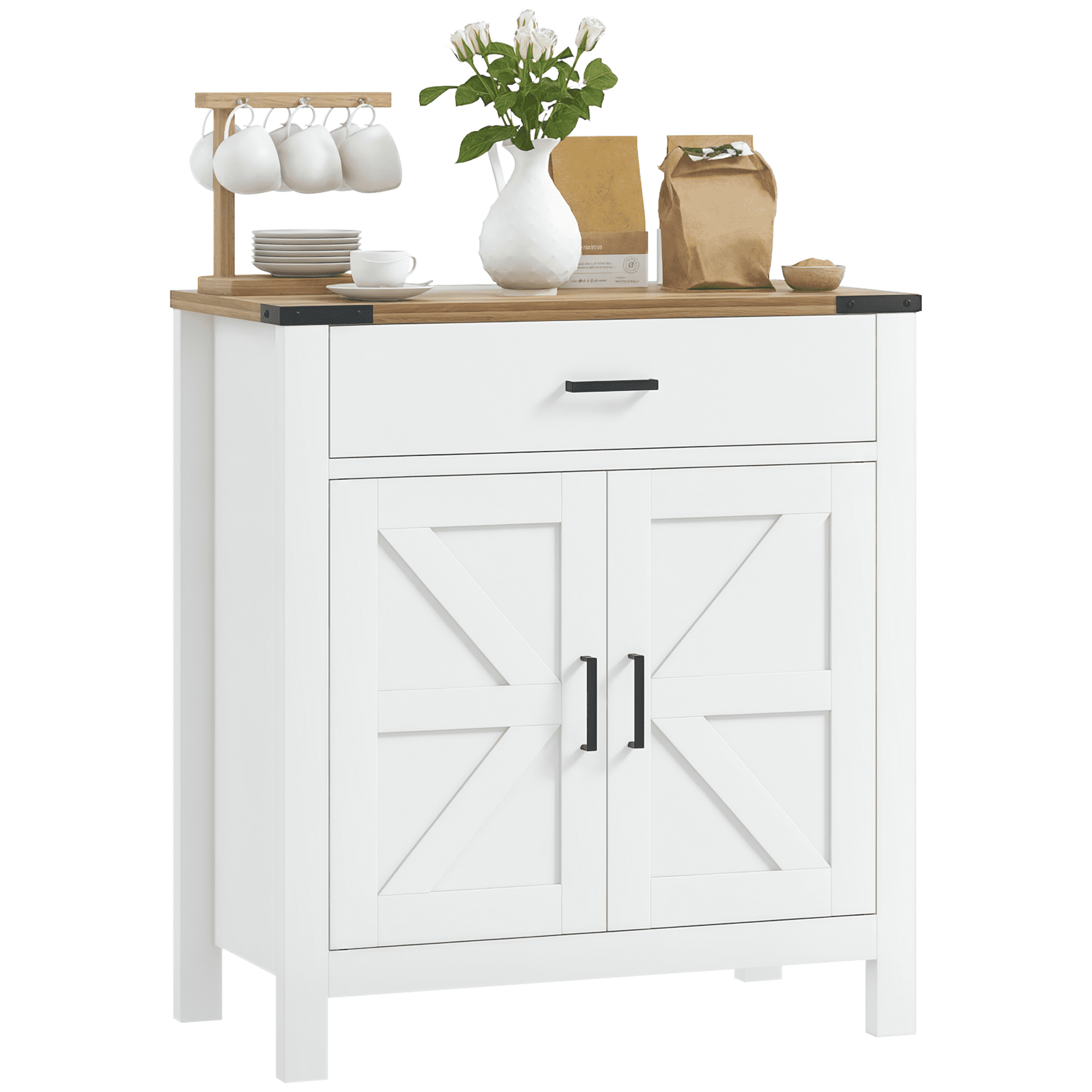 Click here for Homcom Sideboard With 1 Drawer 1 Storage Cabinet B... prices