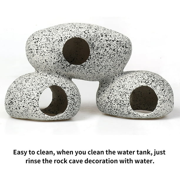 Aquarium Cave Fish Multiple Holes Hideout Decor Aquarium Cavern ...