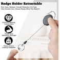 100 count Id Badge Holder Retractable Clip, Heavy Duty Retractable ...
