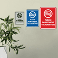 Signs ByLITA Portrait Round Please Do Not Move the Furniture Door or ...