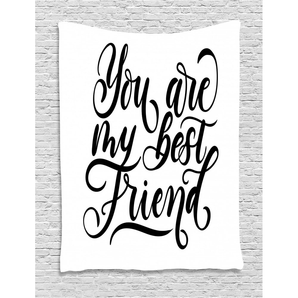 Best Friend Tapestry, You Are My Best Friend Cursive Typography on ...