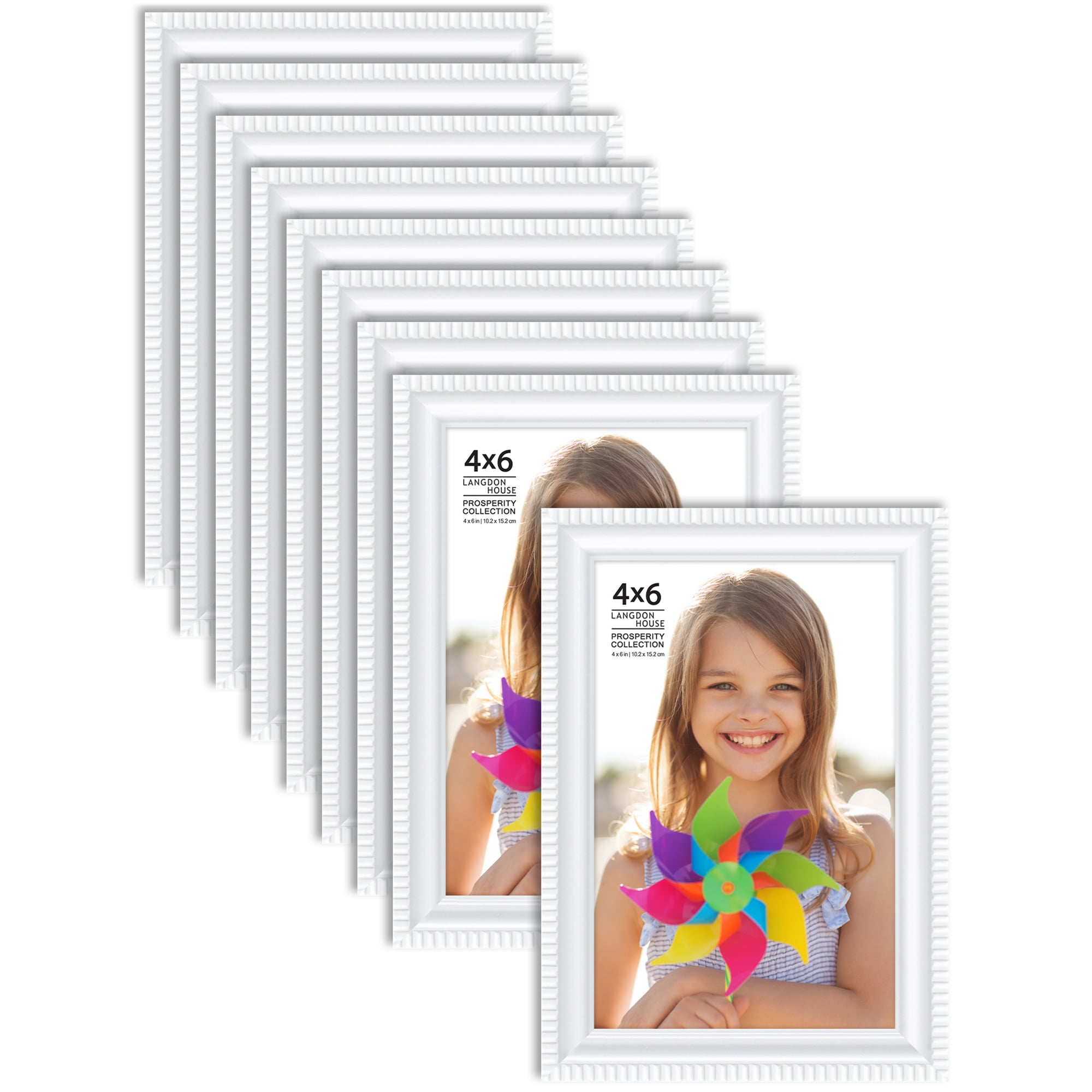 Langdon House 4x6 White Picture Frames, 12 Pack, Prosperity Tabletop ...