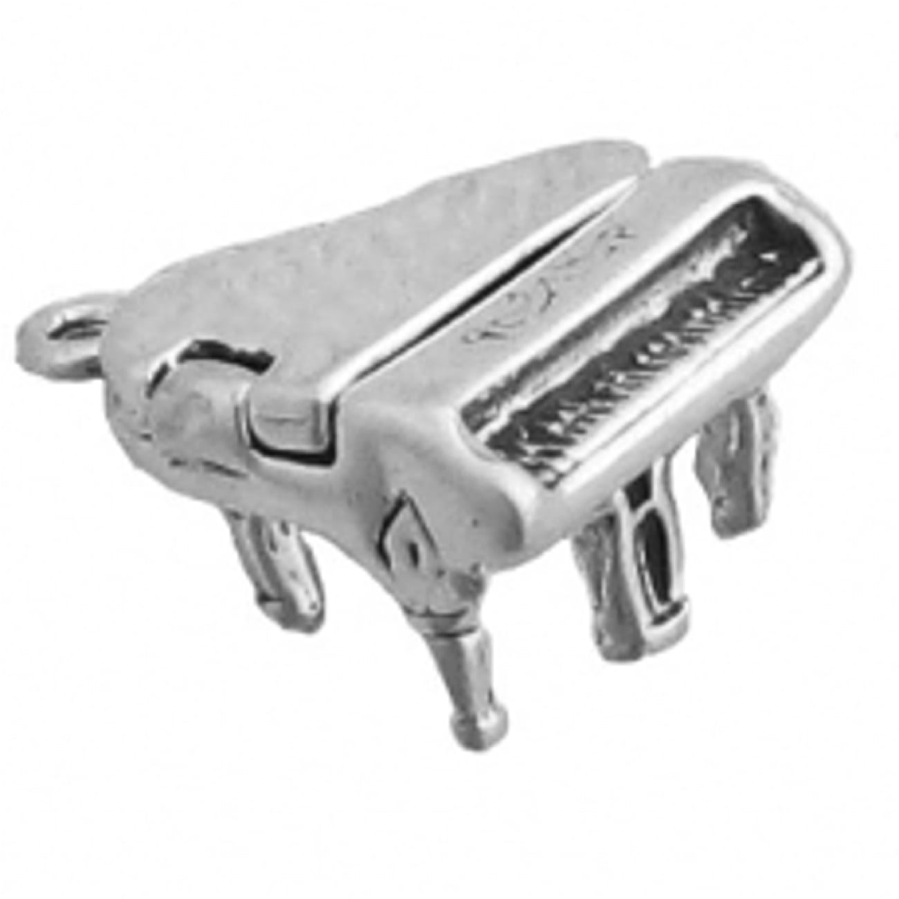 Sterling Silver 20" .8mm Box Chain 3D Grand Piano Moveable Lid Pendant ...
