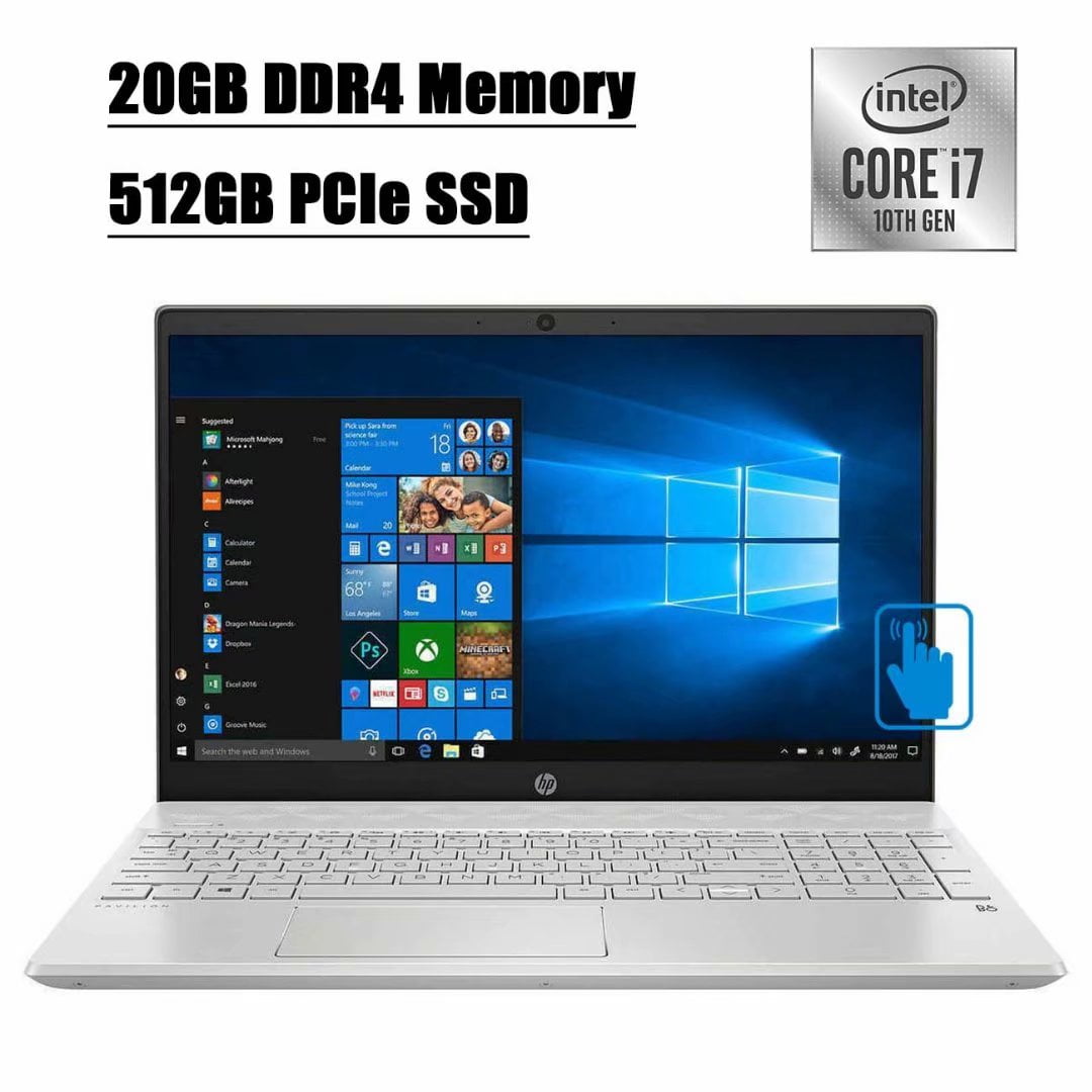 2020 Premium HP Pavilion 15 Business Laptop Computer I 15.6" FHD IPS Touchscreen Display I 10th ...