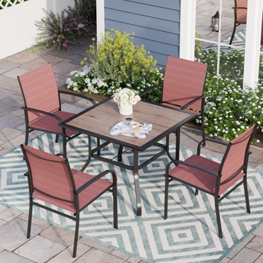 Mainstays Sand Dune 7 Piece Outdoor Patio Dining Set, Beige - Walmart.com